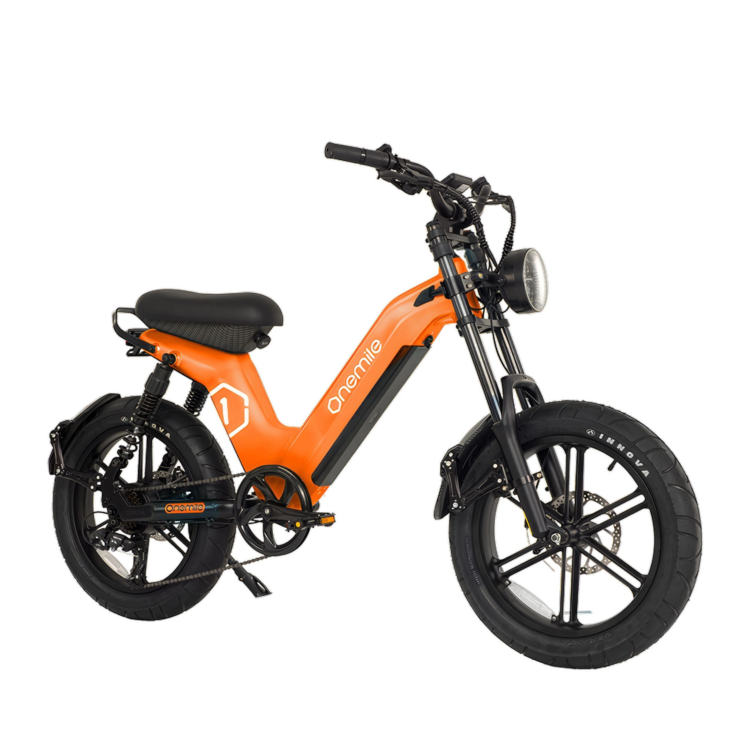 Onemile M60-M2 Electric Bike - 400W Power | 15.6Ah Battery | 28mph Speed | 37mi Range Orange | e ...